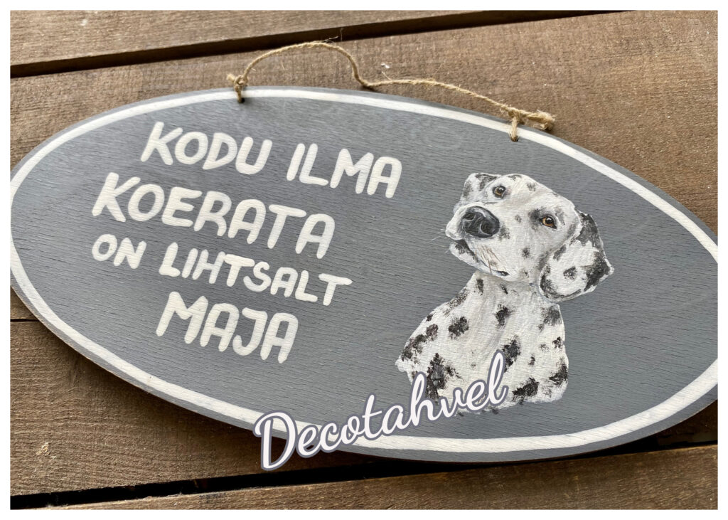 Koera silt - Dalmaatsia koer - Decotahvel